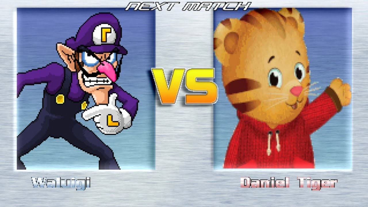 M.U.G.E.N BATTLES | Waluigi vs Daniel Tiger | Super Mario Bros vs ...