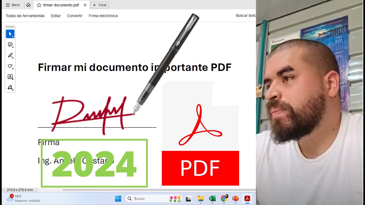 Como firmar un PDF con firma escaneada - I Love PDF - YouTube