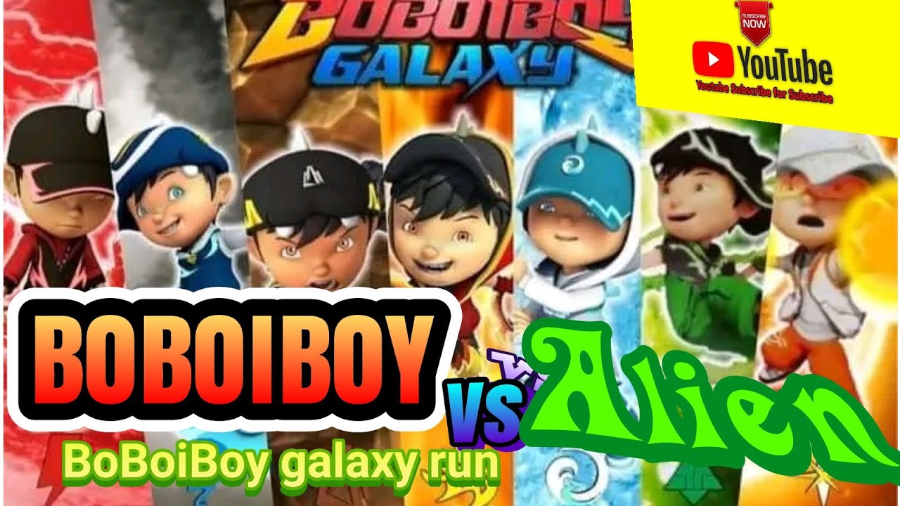 BoBoiBoy vs alien |BoBoiBoy galaxy run modigo - YouTube
