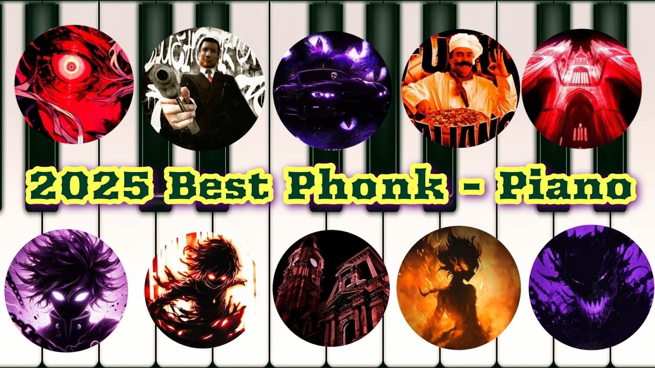 TOP 10 BEST TRENDING PHONK 2025 - Part 1 || PIANO - cover, notes ...