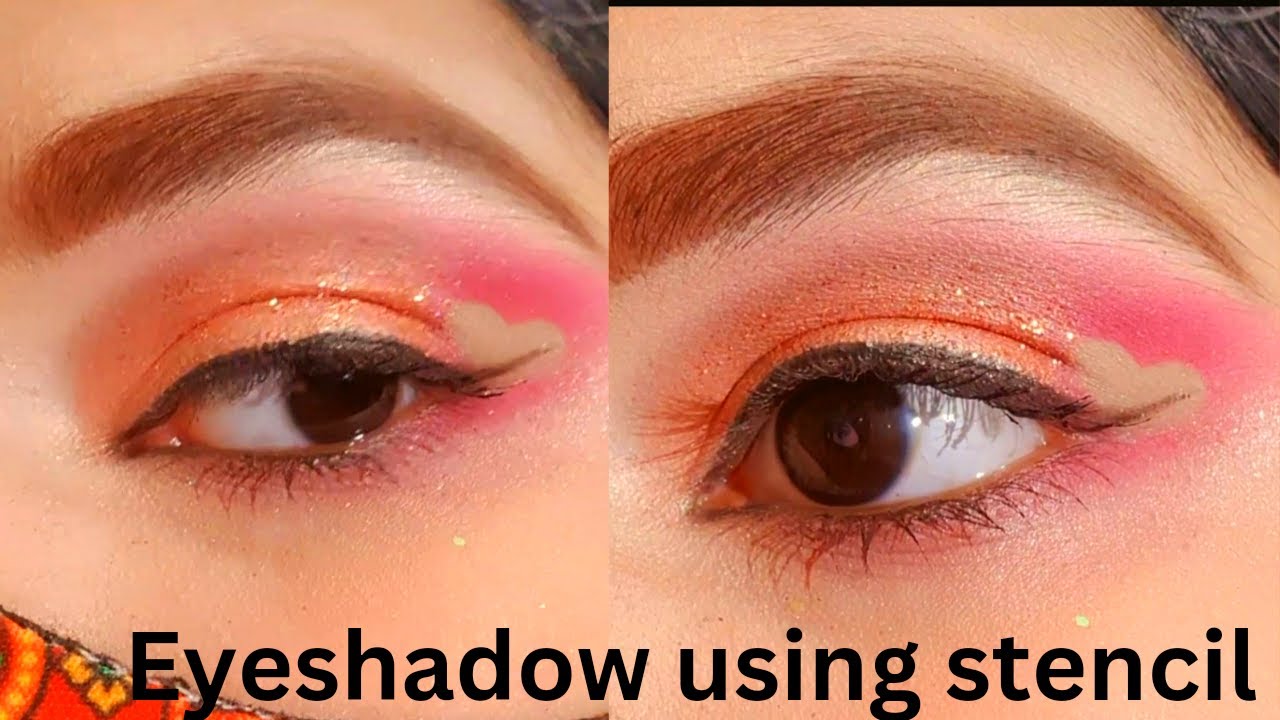 how to use eyeshadow stencilpaper stencil for eye makeup ||stencil sy ...