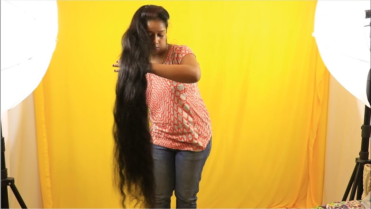 Rapidly Grown Thigh To Knee Long Length Hair Of Rasika | Classy Knee ...