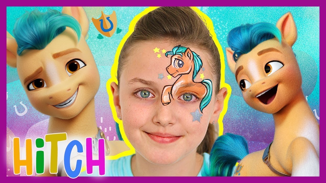 How to face-paint Hitch 🎨 Pony make-up | My Little Pony: a new ...