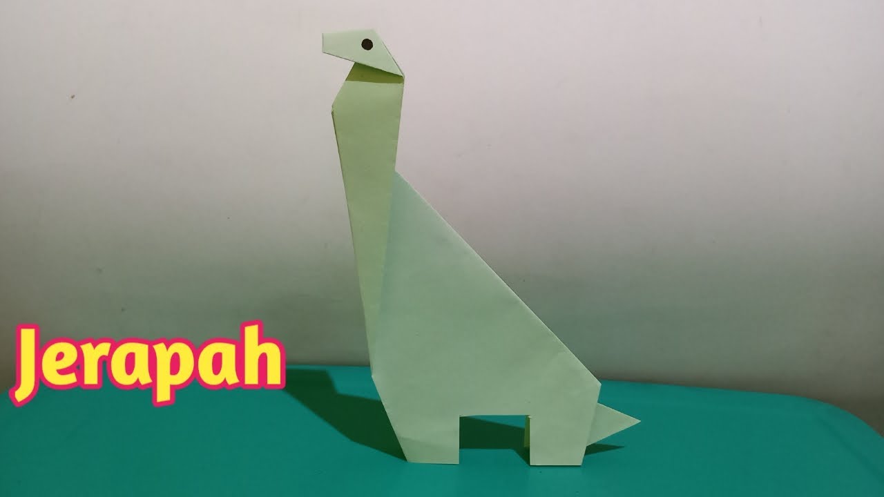 Cara membuat origami jerapah / cara membuat jerapah dari kertas ...