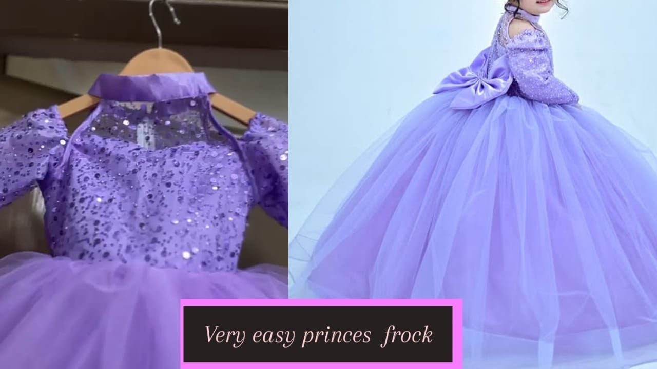 Part/2 baby frock cutting and stitching ball gown net frock party wear ...