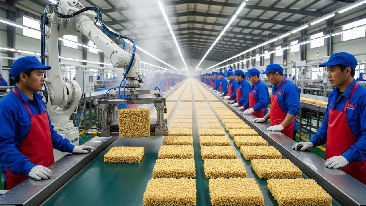 Inside a Mega Cup Noodle Factory From Ingredients to Palletizing ...