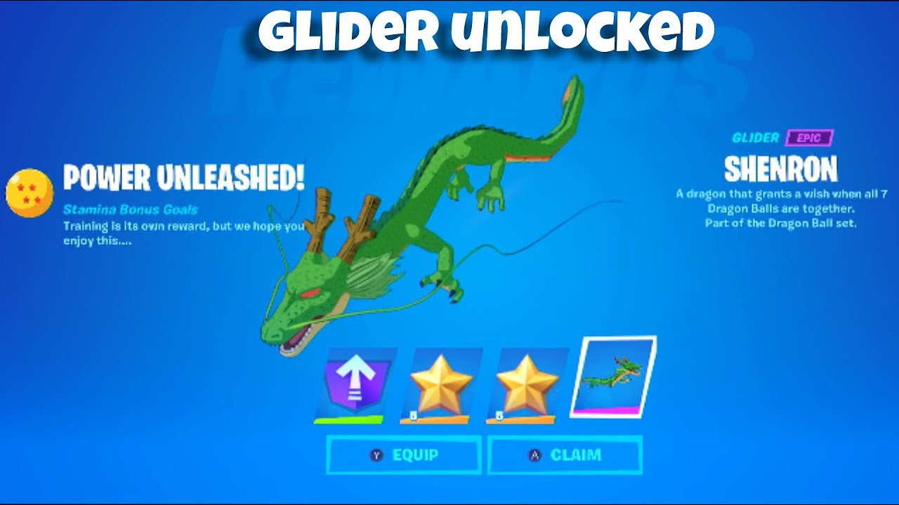 SHENRON GLIDER UNLOCKED!! 7 dragon balls collected (Fortnite) - YouTube