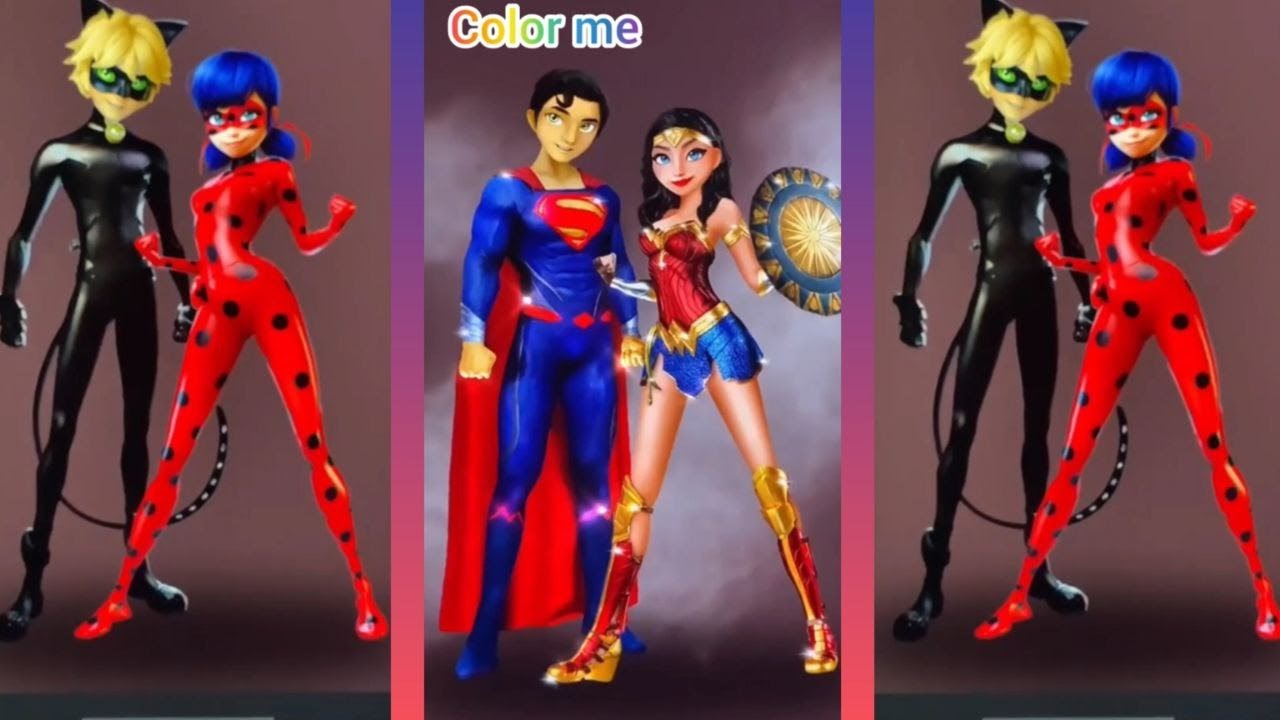 Miraculous_ Ladybug And Cat Noir Glow Up Into Super Man, Wonder Women ...