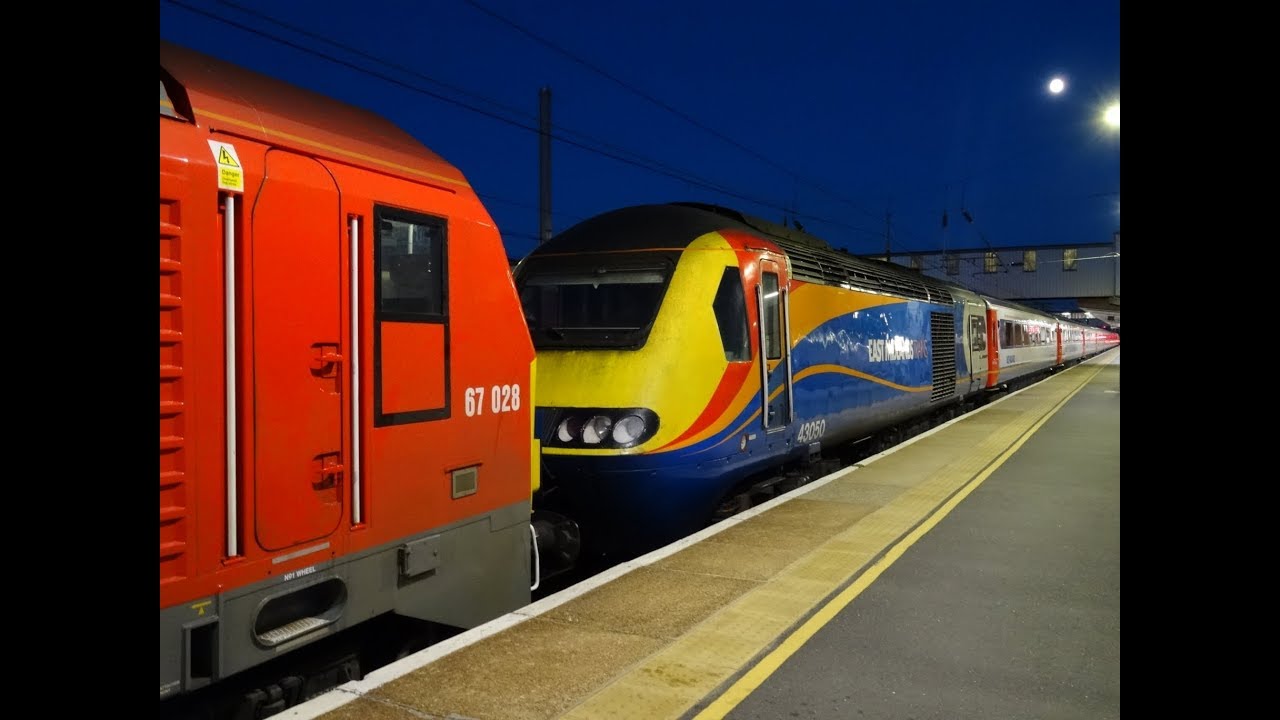 67028 dragging 43050 & 43058 through Peterborough on 5F63 26/06/18 ...