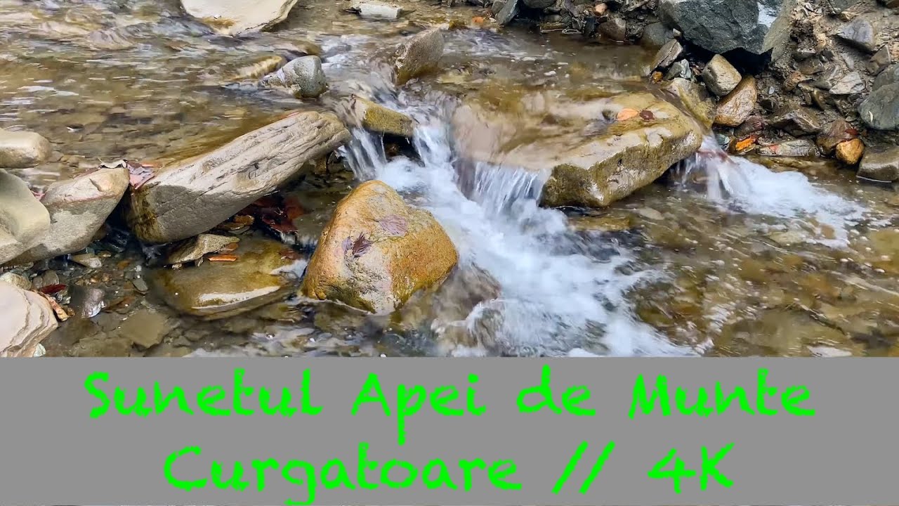 Sunetul Apei de Munte Curgatoare // 4K - YouTube
