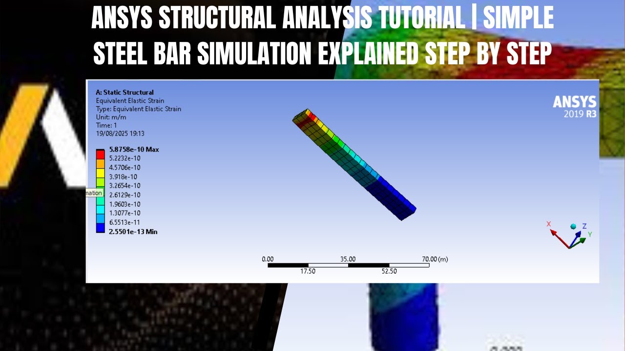 ANSYS Structural Analysis Tutorial | Simple Steel Bar Simulation Explained Step by Step - YouTube