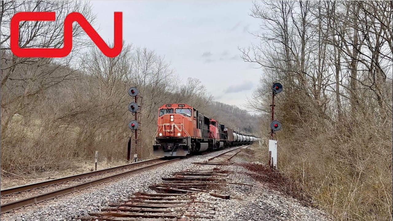 Classic Canadian National Power with Classic Searchlight Signals - YouTube