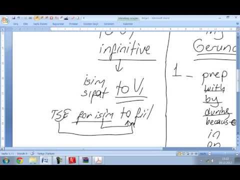 gerund infinitive konu
