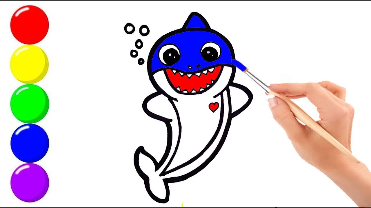 Let's Learn To Draw a Shark For Kids | Drawing Shark Step By Step ...