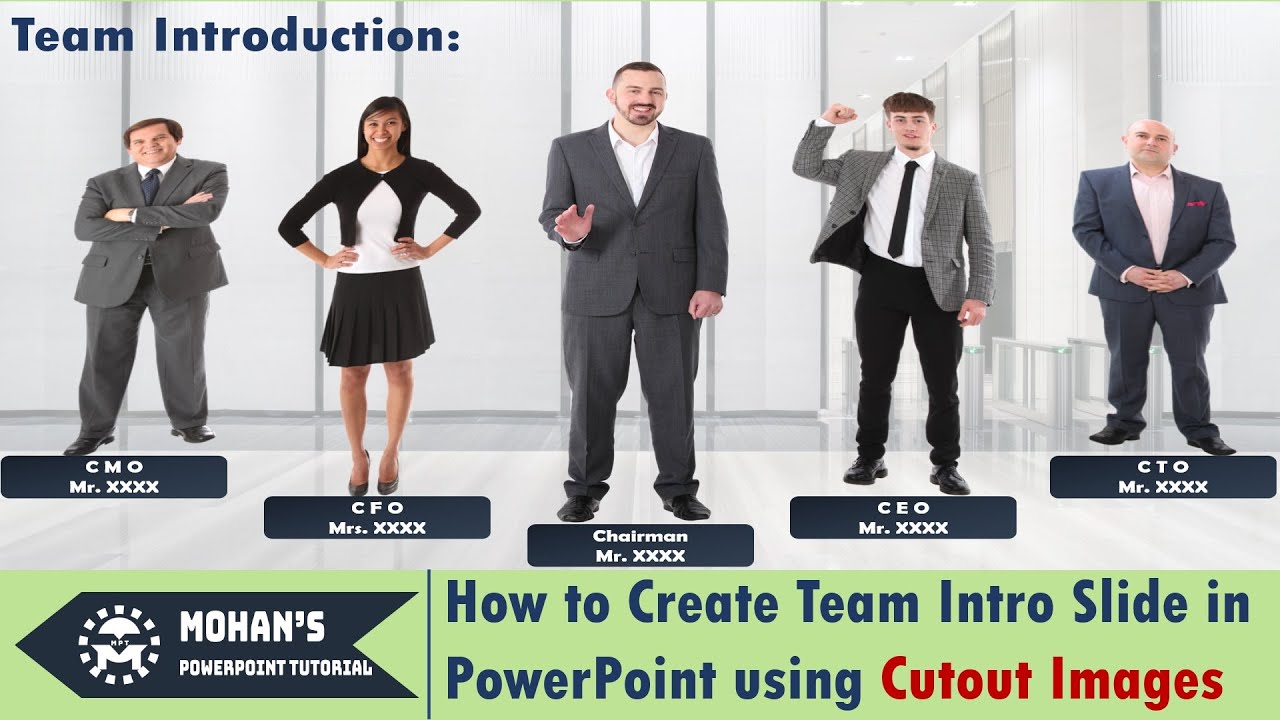 How to Create Team Introduction Slide in PowerPoint || Team Intro ...