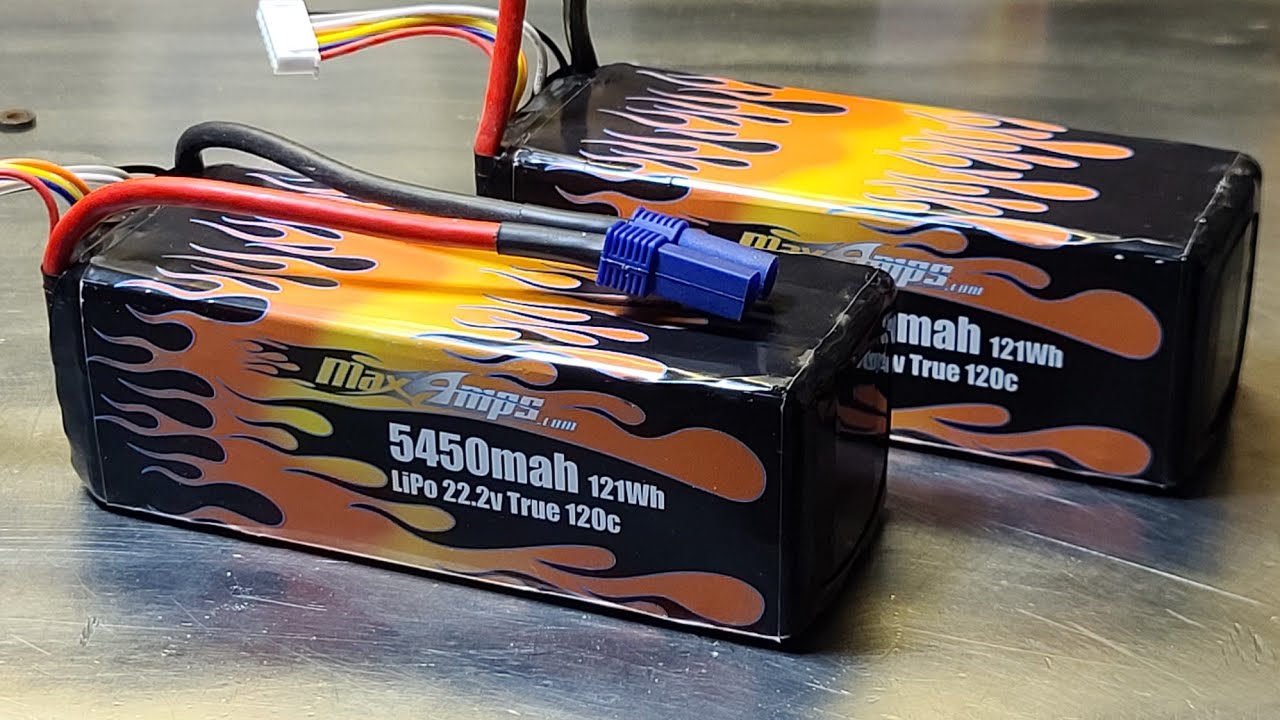 Used Max Amps 5450 6s 120c First Look & Battery Comparison - YouTube