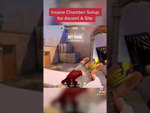 OP Chamber Ascent Defense Setup A Site Valorant Tutorial #Shorts # ...