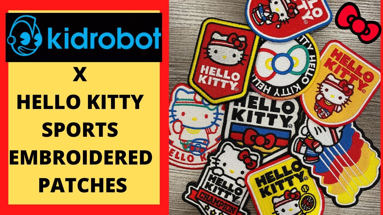 Kidrobot x Hello Kitty Sports Embroidered Patches - YouTube