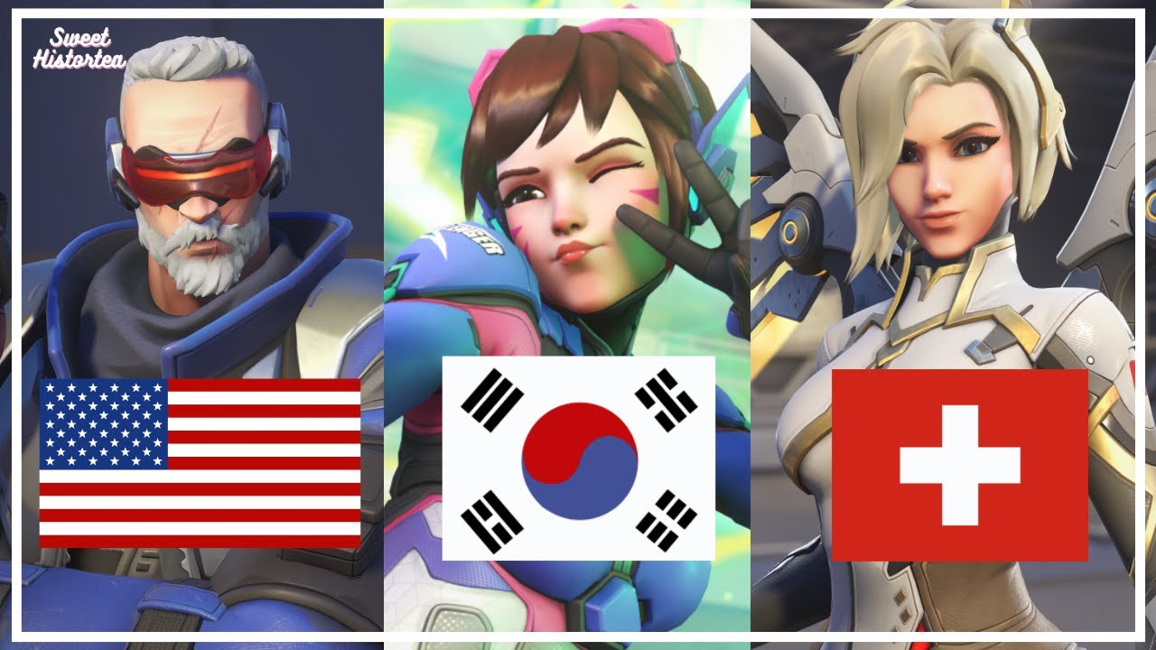 Nationalities of Overwatch Heroes | Overwatch 2 | Sweet Histortea - YouTube