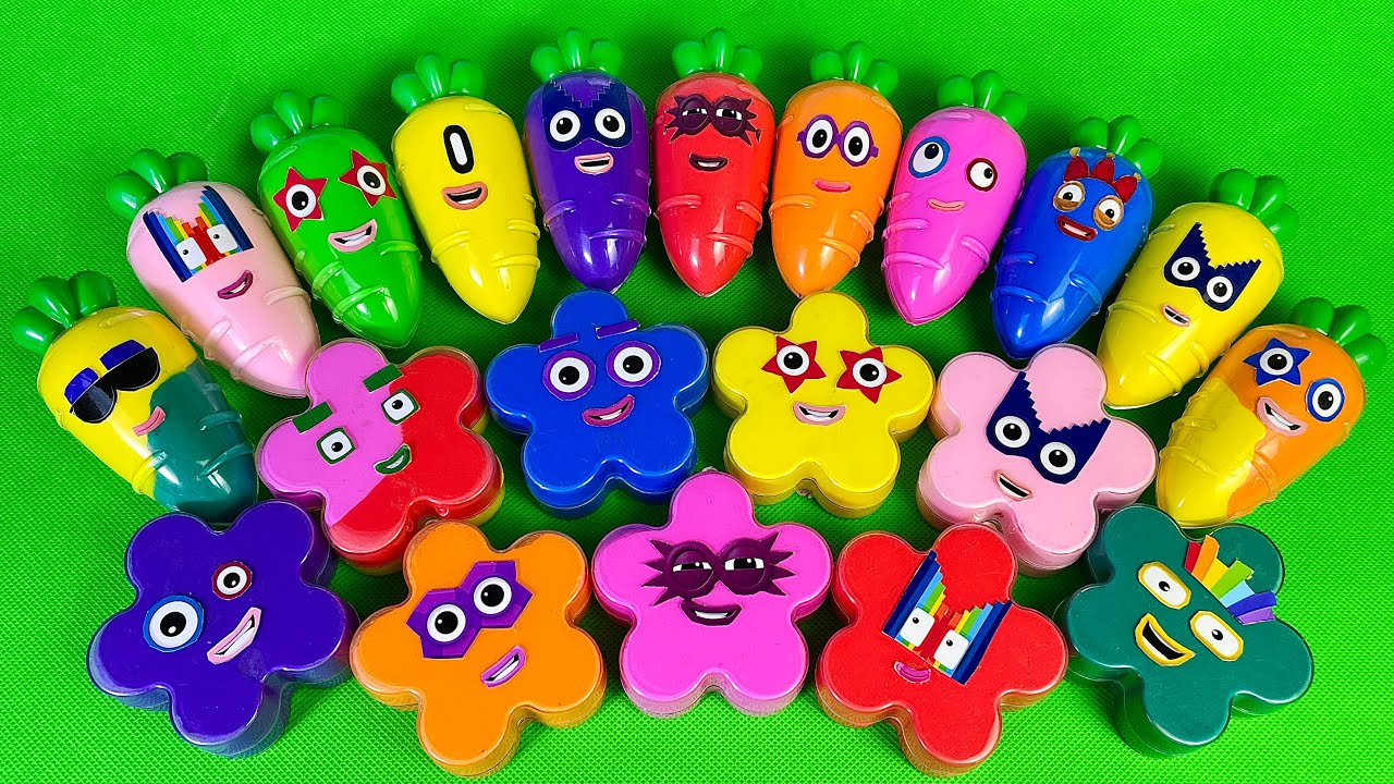 Numberblocks Slime: Looking For Clay With Mixed Shapes Slime ...