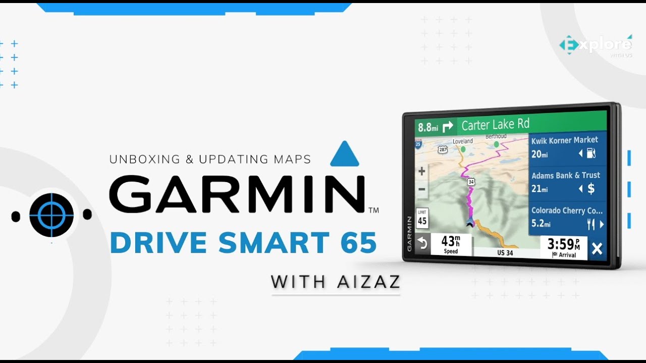 Unboxing and Configuring Garmin Drive Smart 65 GPS Navigation Device ...