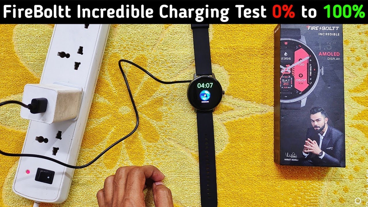 FireBoltt Incredible Smartwatch Charging Test 0% to 100%⚡ - YouTube