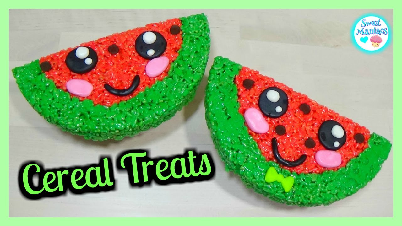 Watermelon Rice Krispie Treats | Watermelon Cereal Treat | Sweet ...