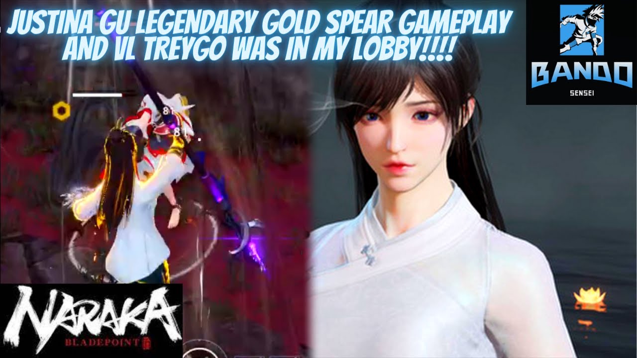 NARAKA: Bladepoint - JUSTINA GU LEGENDARY GOLD SPEAR GAMEPLAY AND VL ...