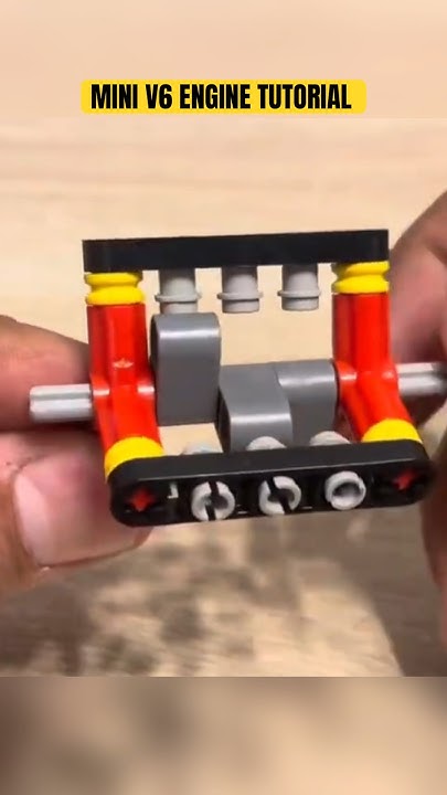 LEGO Technic Mini V6 Engine Tutorial & Test - YouTube