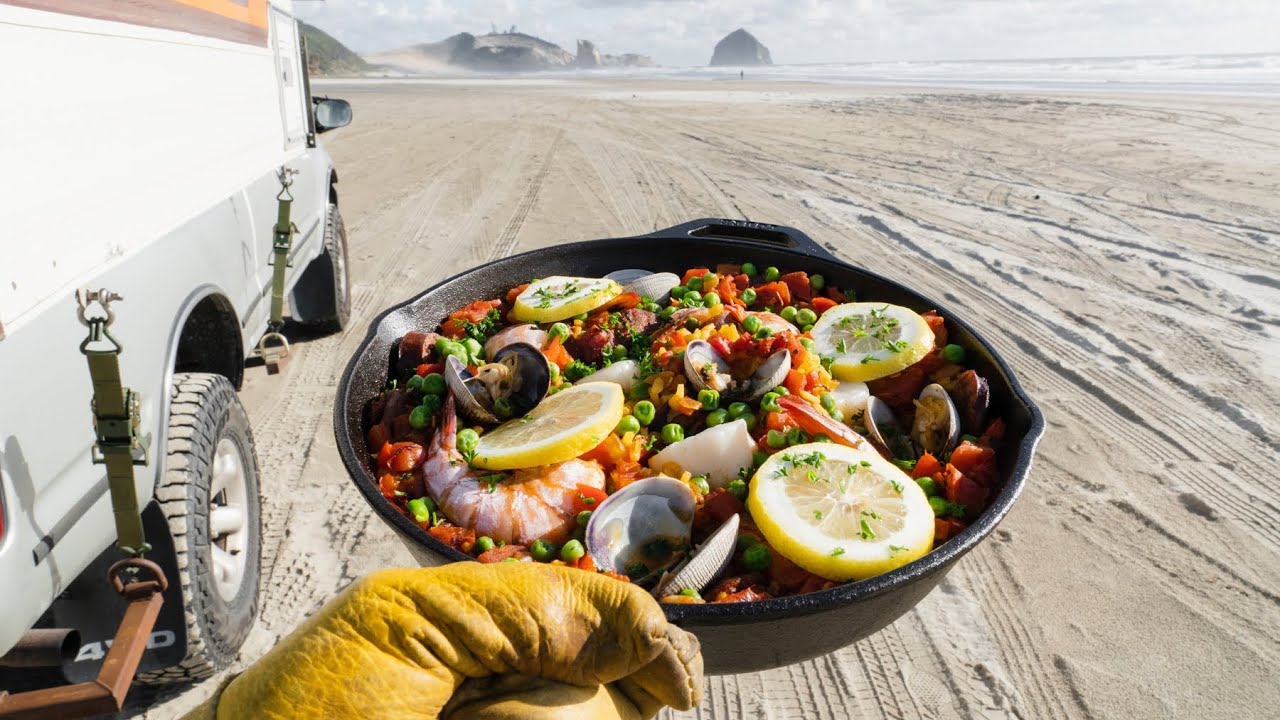 Cooking Paella on the Beach - YouTube