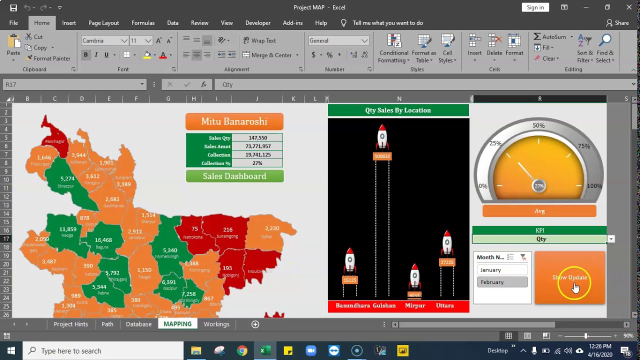 Bangladesh Map Animation Dashboard (Introduction) - YouTube