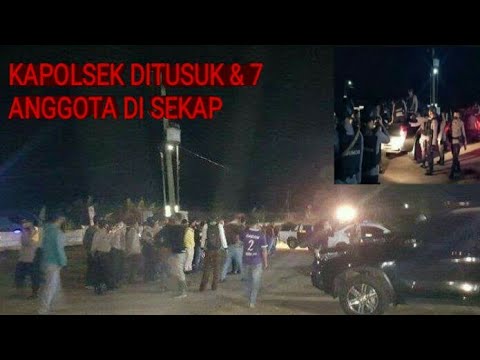 Polisi Dihadang Ratusan Warga Seusai Sidak, Kapolsek Ditusuk di Bagian Pantat & 7 Polisi Disekap