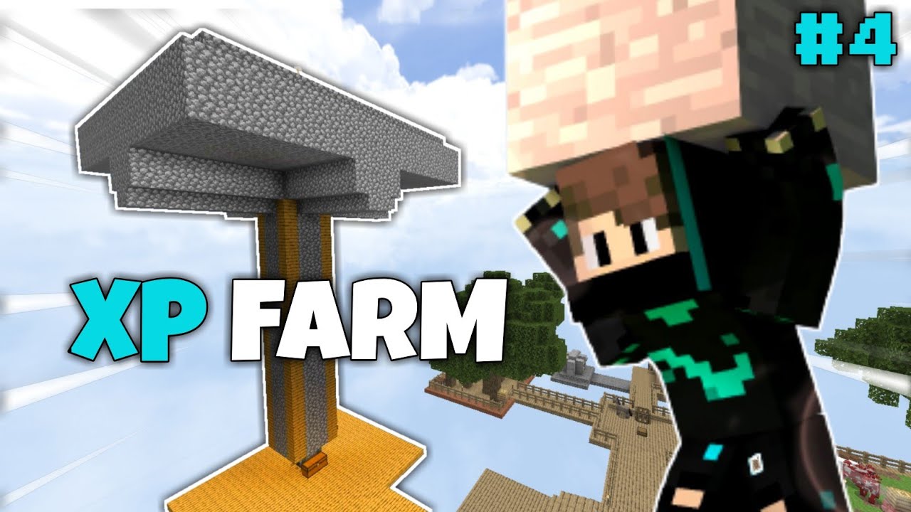 I made HUGE XP Farm In ONE BLOCK || Minecraft pocket edition - YouTube