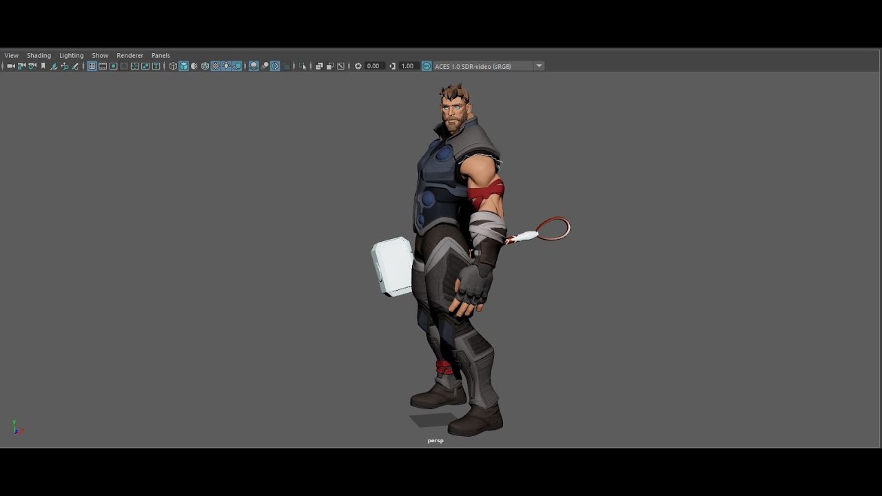 Animation Practice - Weapon swing 02 (Maya Animation)Thor Rig - YouTube