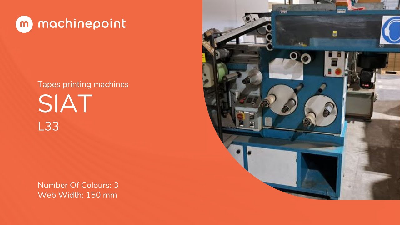 SIAT L33 Tapes printing machines | SIAT Machines - YouTube
