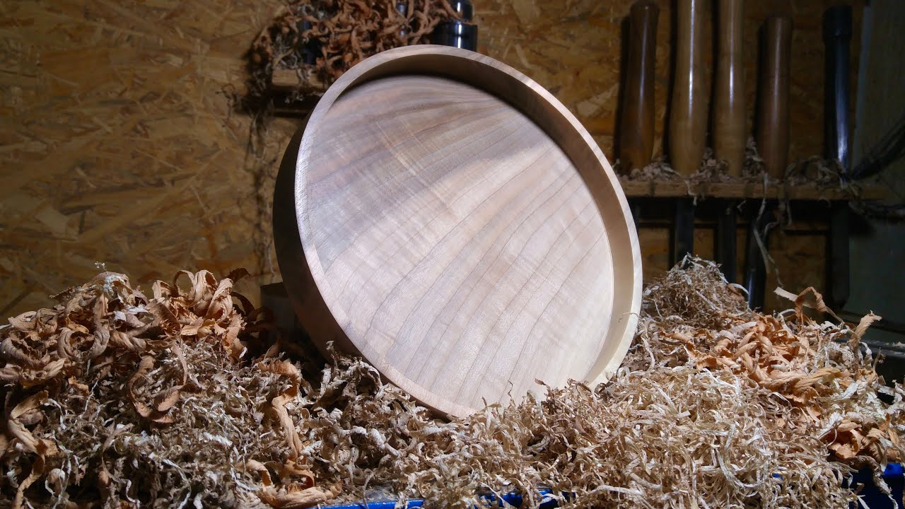 A wooden tray / Woodturning - YouTube