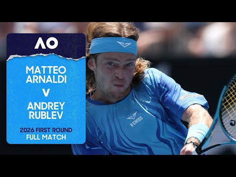 Matteo Arnaldi v Andrey Rublev Full Match | Australian Open 2026 First Round