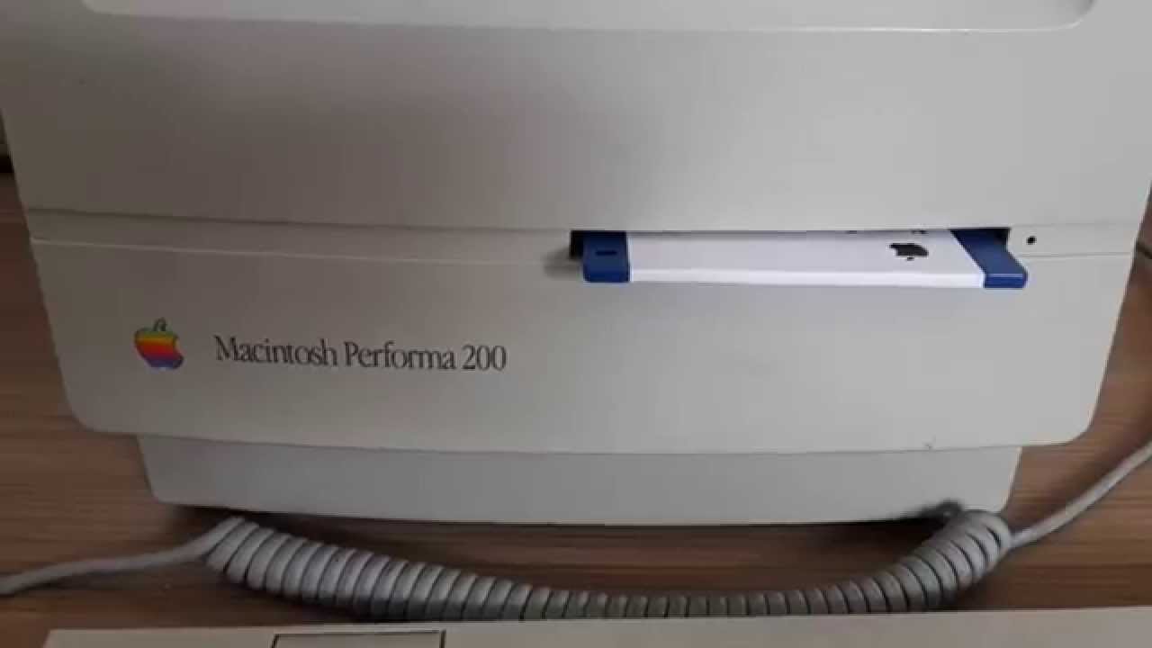 Macintosh Performa 200 Diskettenlaufwerk - YouTube