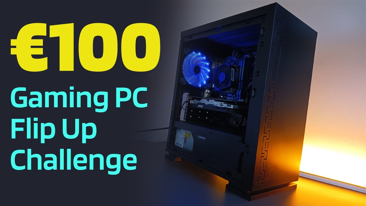 €100 Budget Gaming PC Build flip up challenge. - YouTube