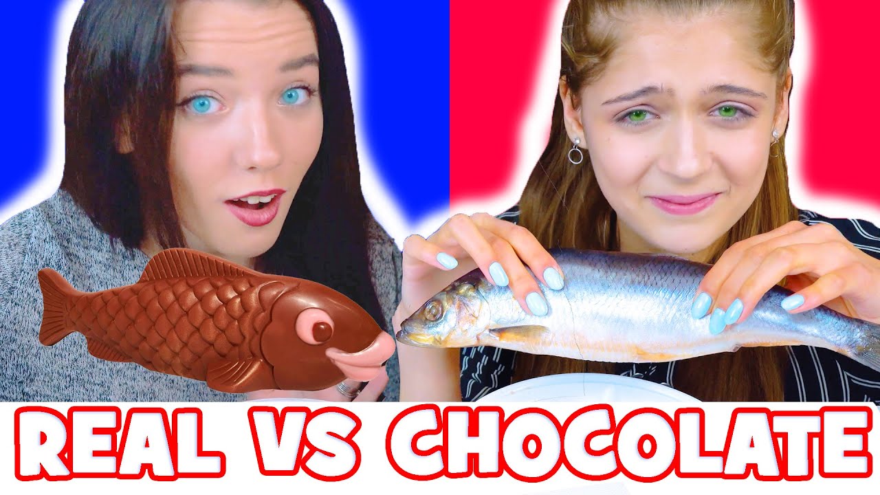 ASMR Mukbang Eating Challenge Real Food VS Chocolate Food - YouTube