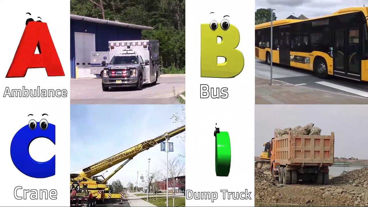 Vehicles ABC Song for Toddlers | Vehicles Alphabet Song | Phonics for ...