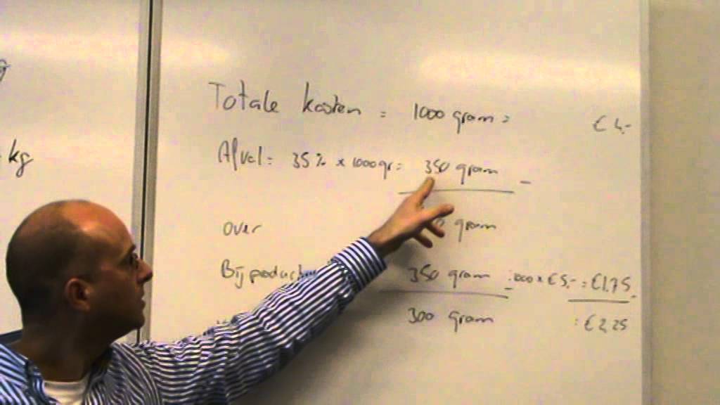 Uitleg kostprijs met waardevol afval/halffabrikaat - YouTube