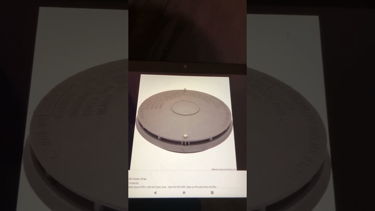 Sta-rite pool drain cover - YouTube