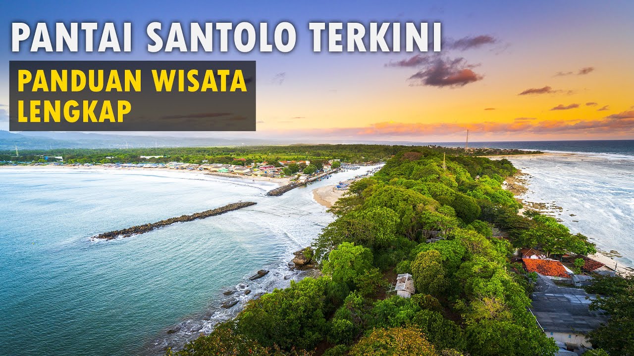 Pantai Santolo, Dermaga Santolo, Mercusuar dengan pemandangan yang luar ...
