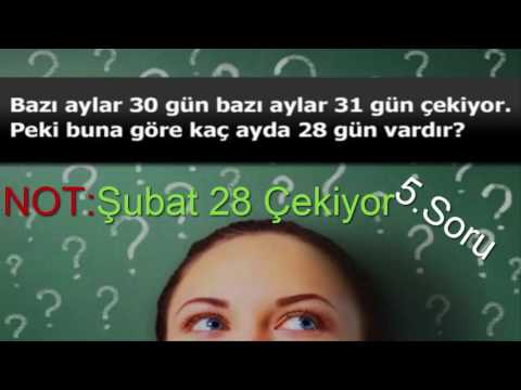 NE KADAR ZEKİSİN ?? İnsanların %99.99998'i bu soruları yapamıyor