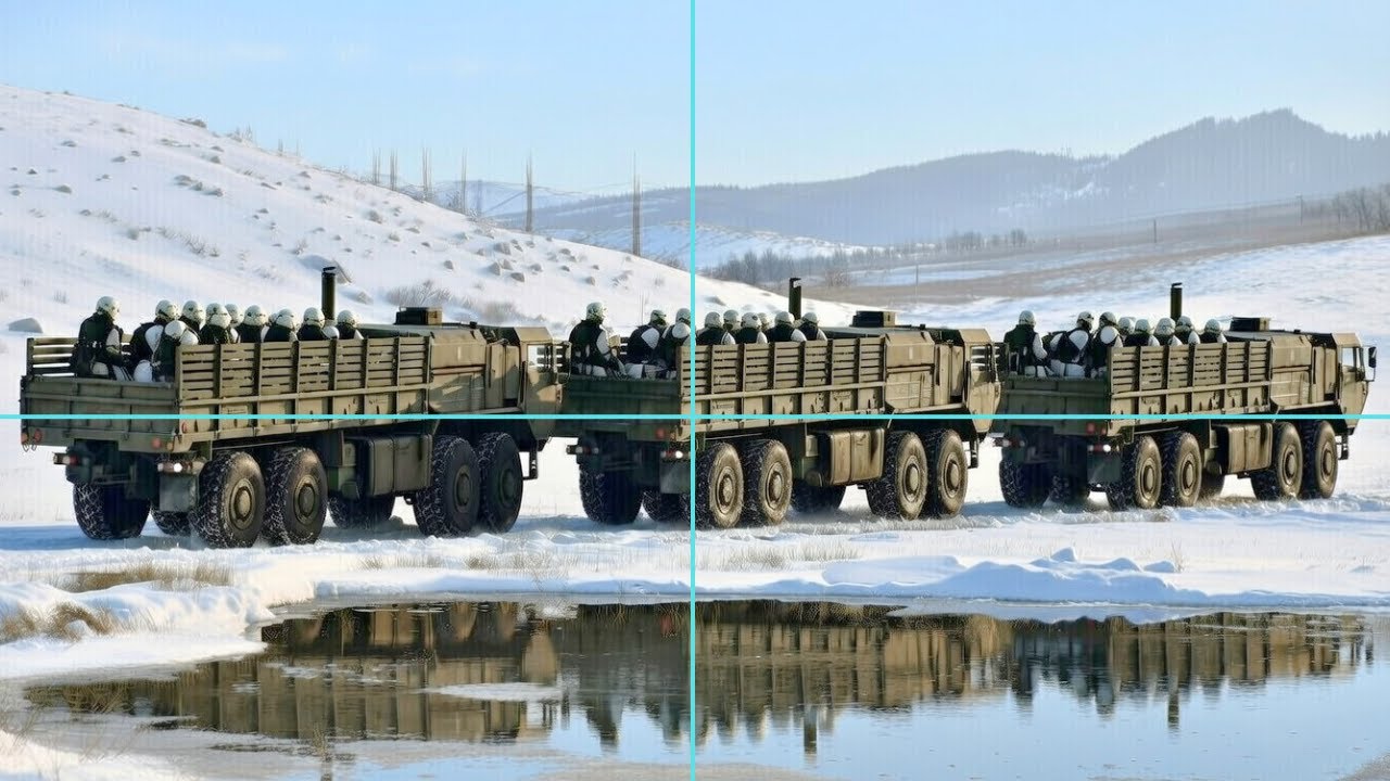 Russian Army Truck Convoy Trapped in Brutal Snowstorm Wrecked by ...