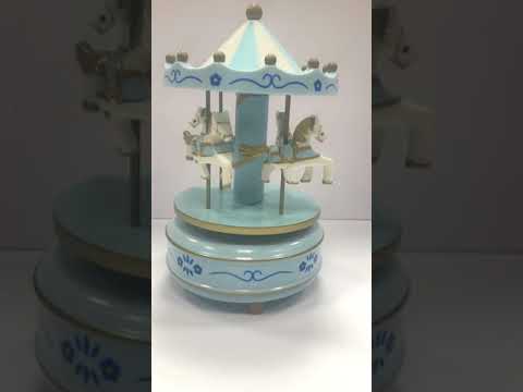 Ahşap atlı karınca müzik kutusu nostaljik dönen dekoratif biblo