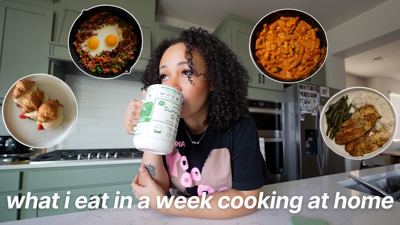 WHAT I EAT IN A WEEK cooking at home! 🍽️ simple & easy recipes - YouTube