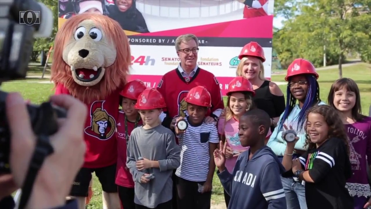 SENS RINK Groundbreaking event in Heatherington Park - YouTube