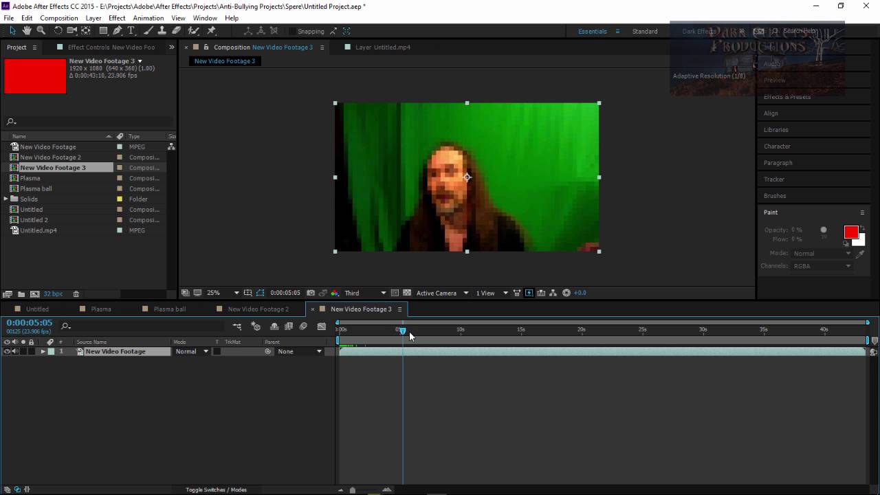 Adobe After Effects 2015.3 - BUG REPORT Red Frame Bug - YouTube